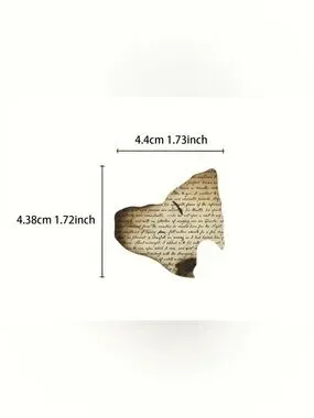 Design | 3 For 2 New Vintage Burnt Paper Scrap Script Stickers 50 Pce ...